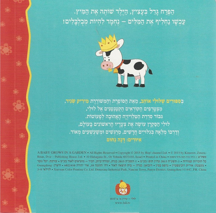 Luli Children's book in Hebrew - A Baby Grows in a Garden -Buy Online ...